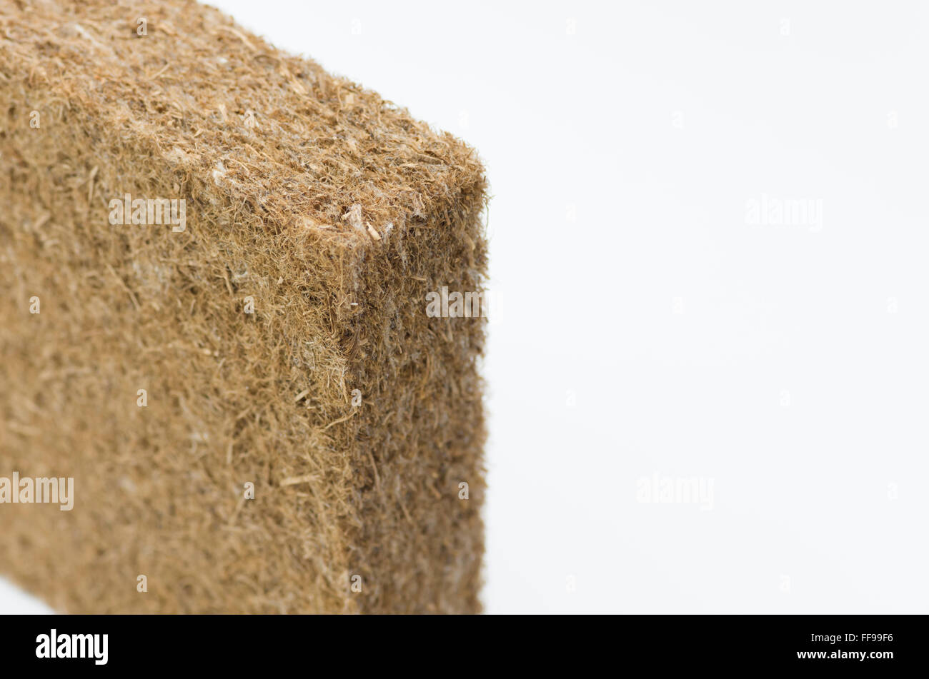 compressed thermal insulating hemp fiber panels close up view - raw ...
