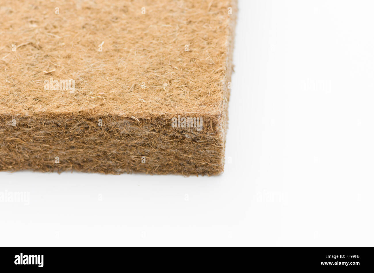compressed thermal insulating hemp fiber panels close up view - raw ...