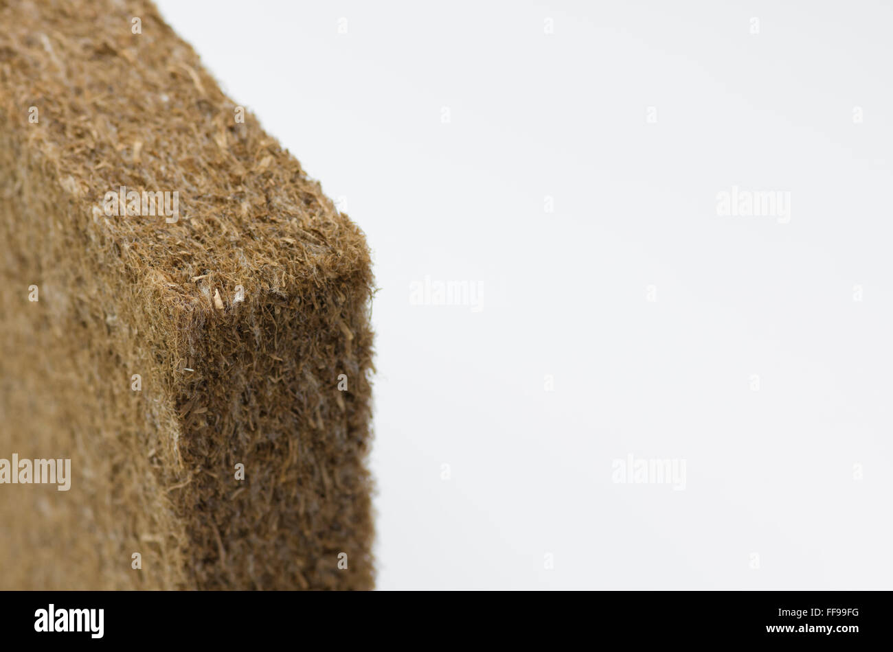 compressed thermal insulating hemp fiber panels close up view - raw ...