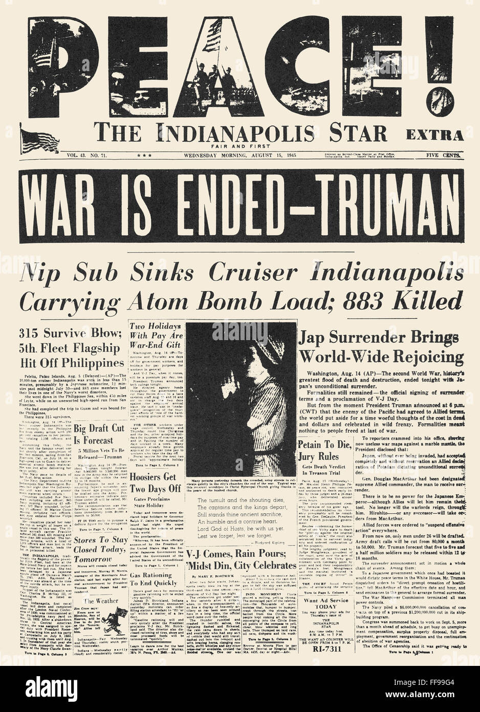 1945 newspaper japan High Resolution Stock Photography and Images - Alamy