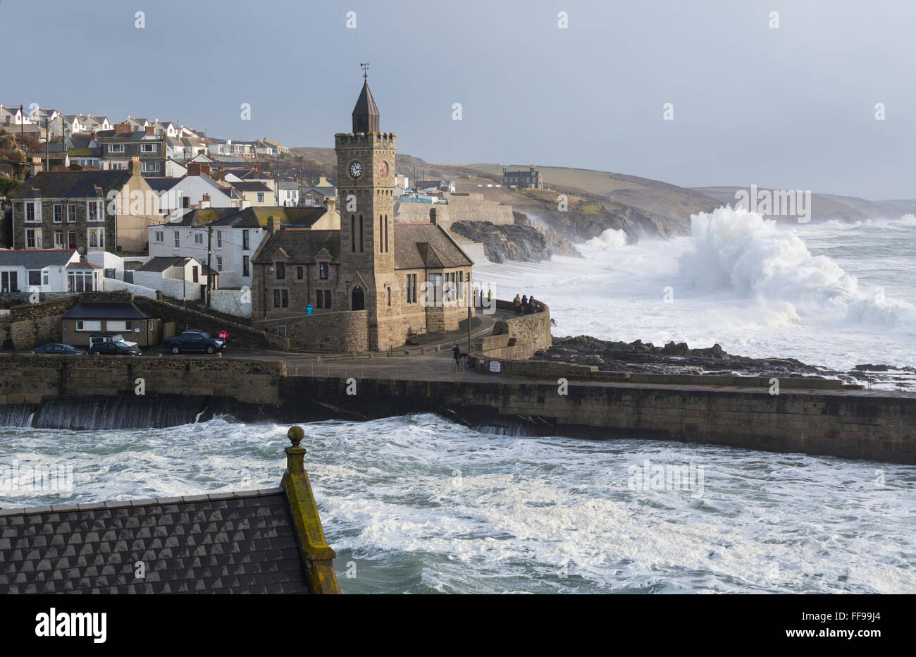 Storm porthleven cornwall hi-res stock photography and images - Alamy