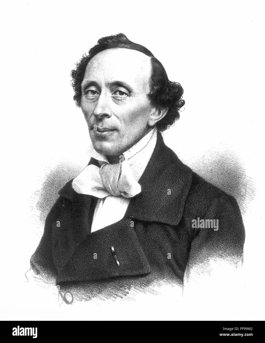 HANS CHRISTIAN ANDERSEN /n(1805-1875). Danish writer. Danish lithograph ...