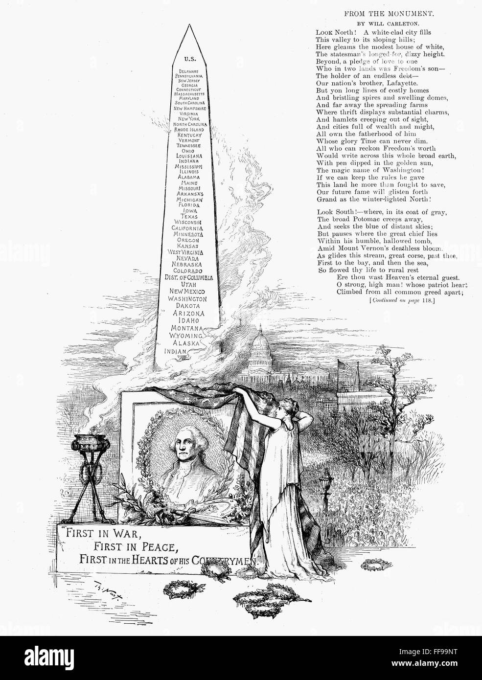 WASHINGTON MONUMENT. /nAllegorical representation of the dedication of ...