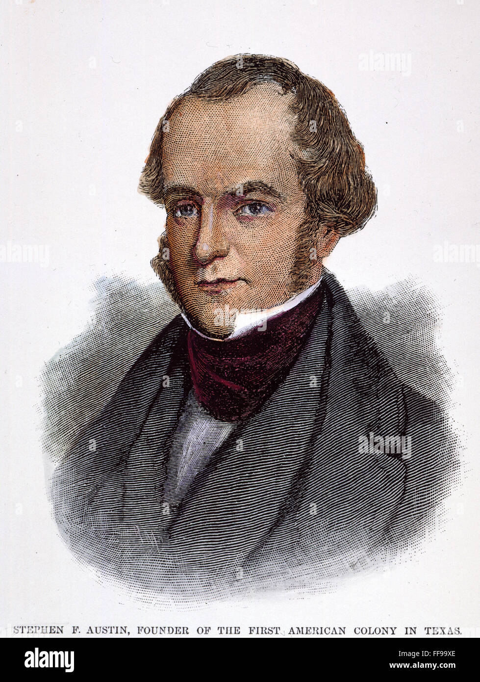 STEPHEN FULLER AUSTIN /n(1793-1836). American colonizer in Texas. Wood ...