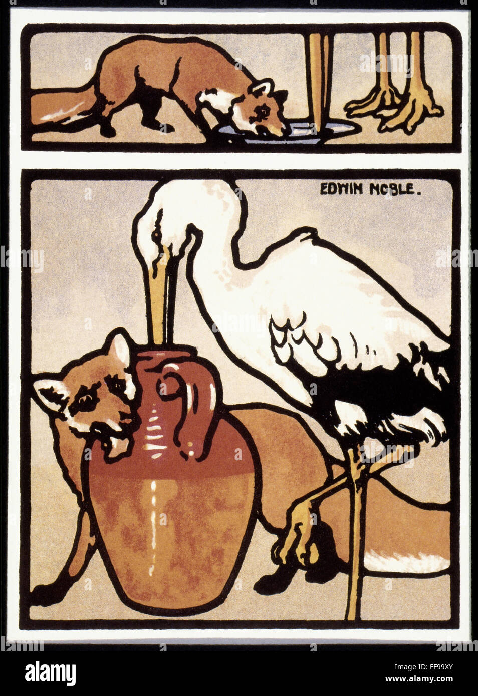 THE FOX AND THE STORK. /nAesop's Fable of The Fox and the Stork ...