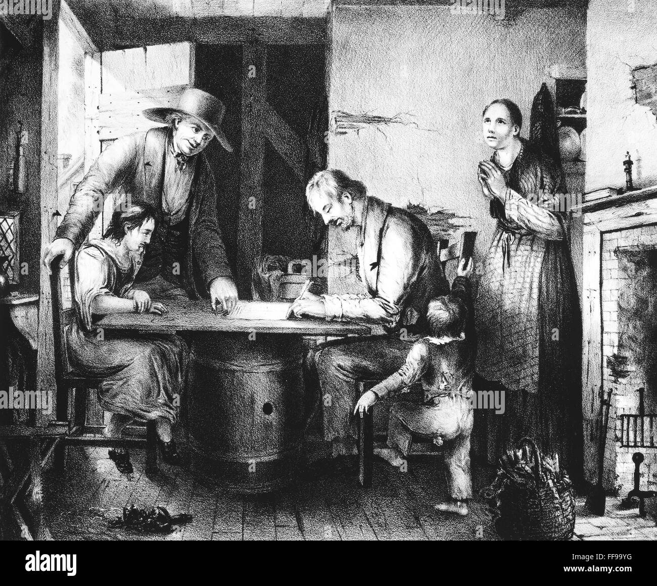 TEMPERANCE MOVEMENT, 1846. /n'Signing the Pledge.' American temperance ...