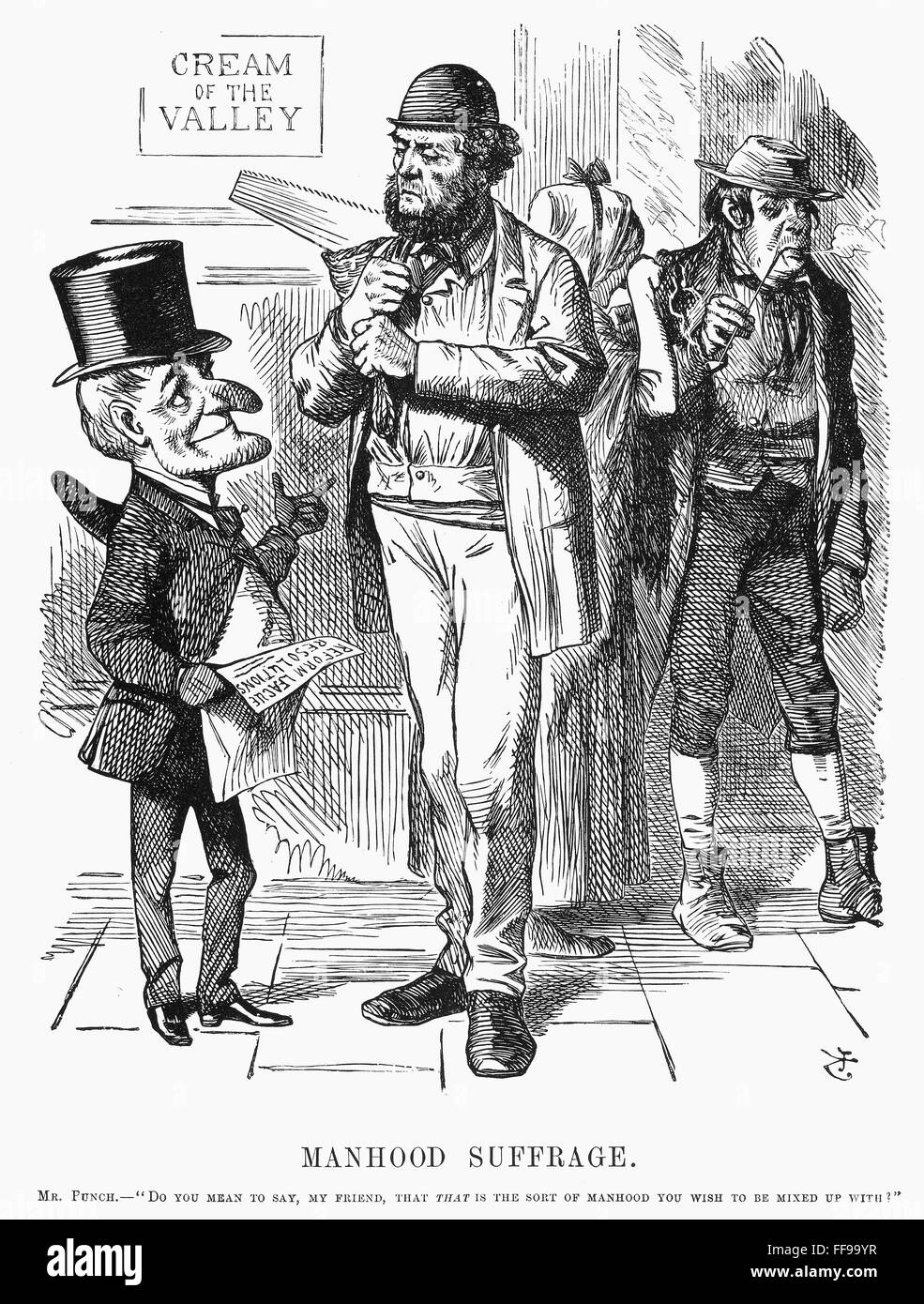 Manhood suffrage cartoon hi-res stock photography and images - Alamy