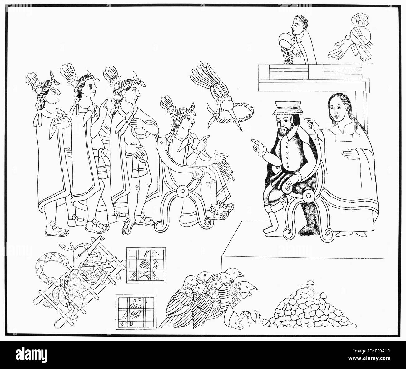 Aztec emperor Black and White Stock Photos & Images - Alamy