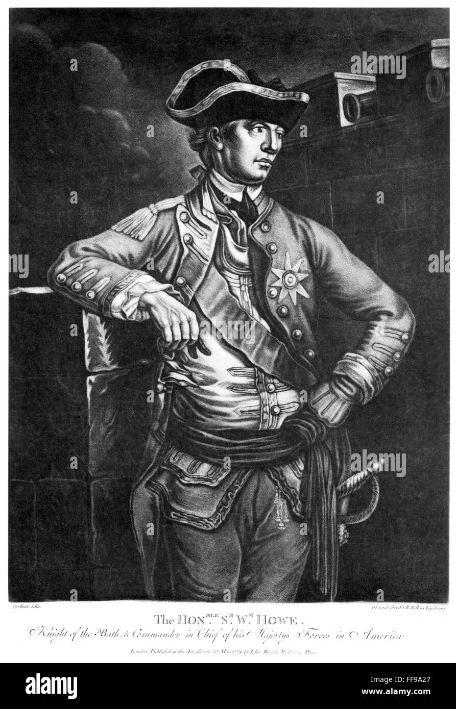 WILLIAM HOWE (1729-1814). /nBritish general and Commander-in-Chief of ...