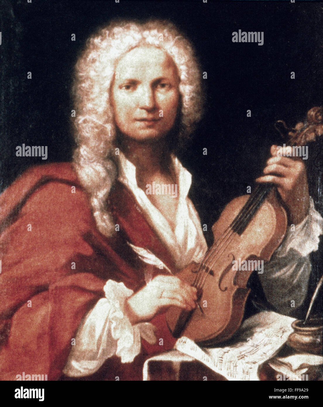 ANTONIO VIVALDI (1678-1741). /nItalian composer. Presumed portrait by ...