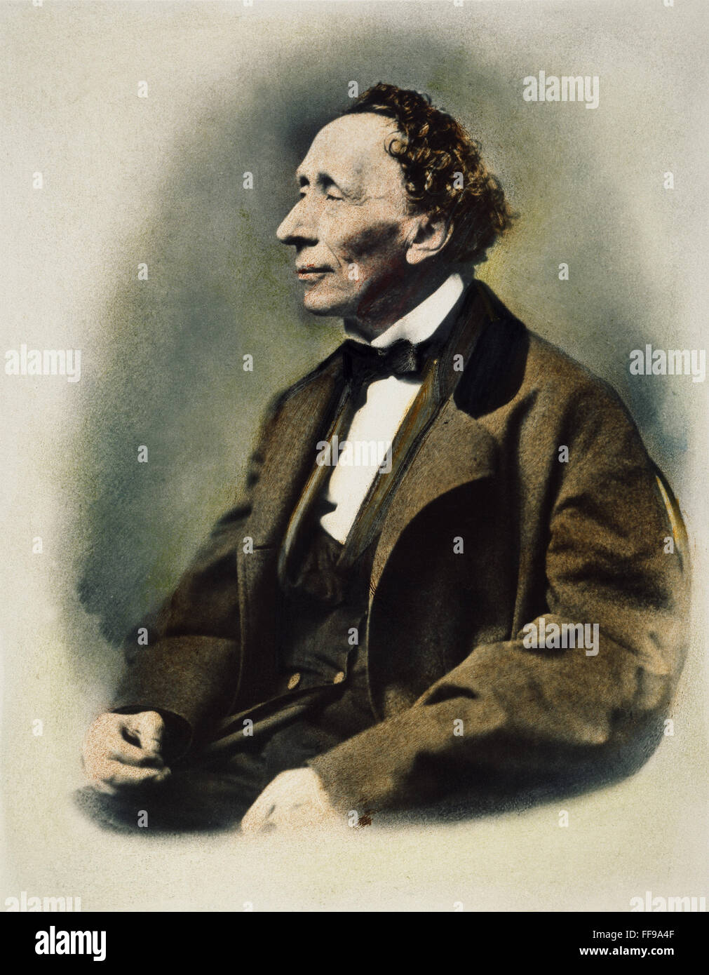 HANS CHRISTIAN ANDERSEN /n(1805-1875). Danish author. Oil over a ...