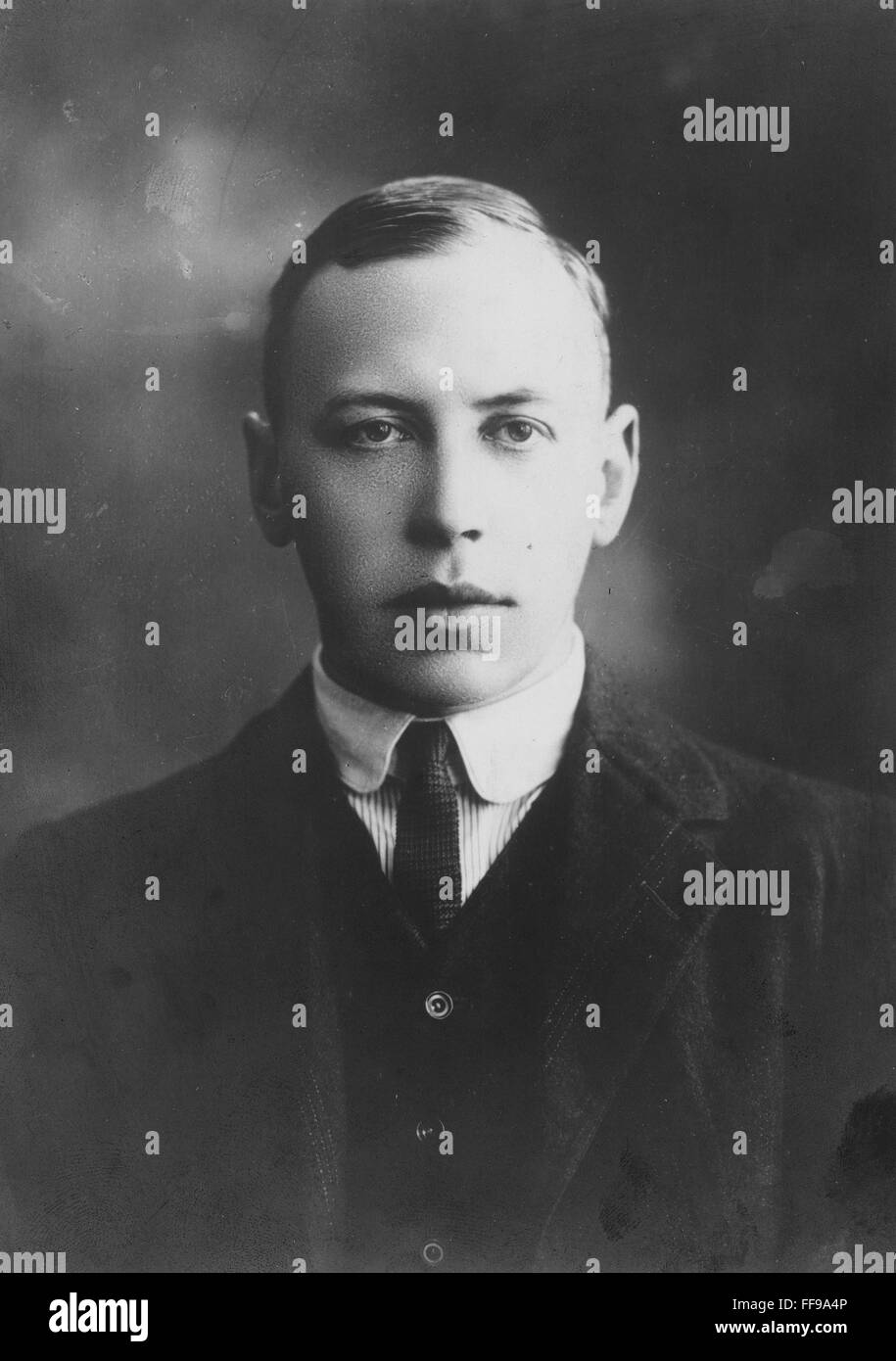 ALFRED NOYES (1880-1958). /nEnglish poet. Photograph, c1913 Stock Photo ...