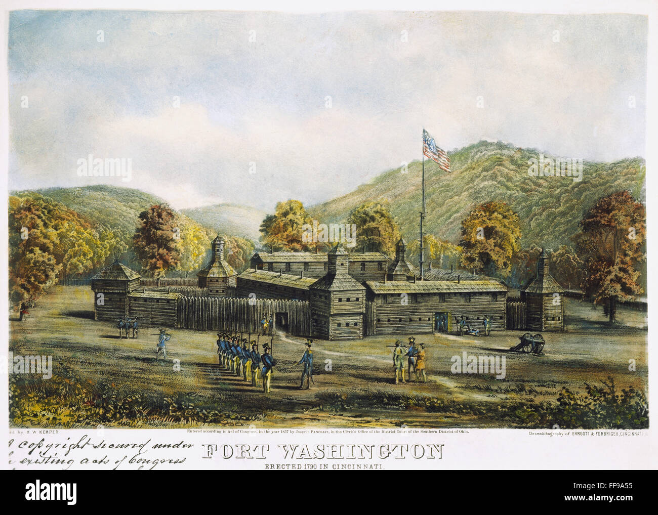 FORT WASHINGTON. /nA view of Fort Washington in Cincinnati, Ohio ...
