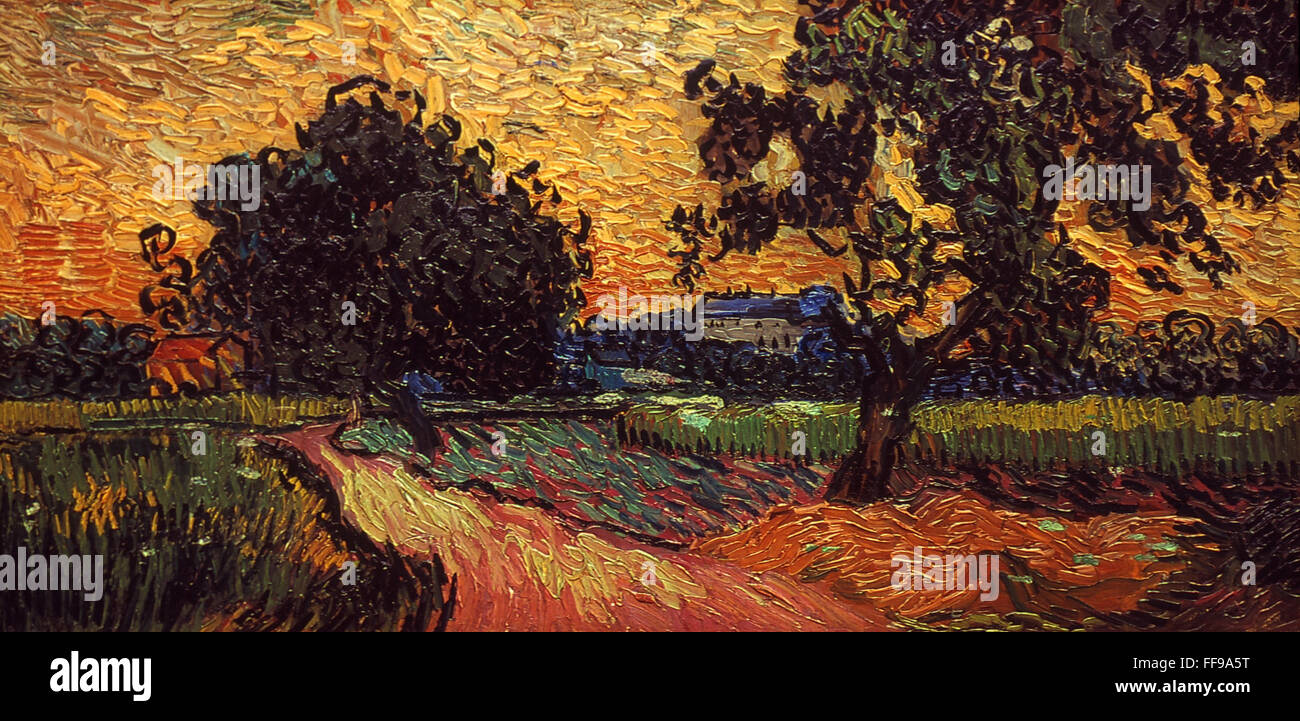 VAN GOGH: CASTLE, 1890. /nVincent Van Gogh: The Castle at Auvers. Oil ...