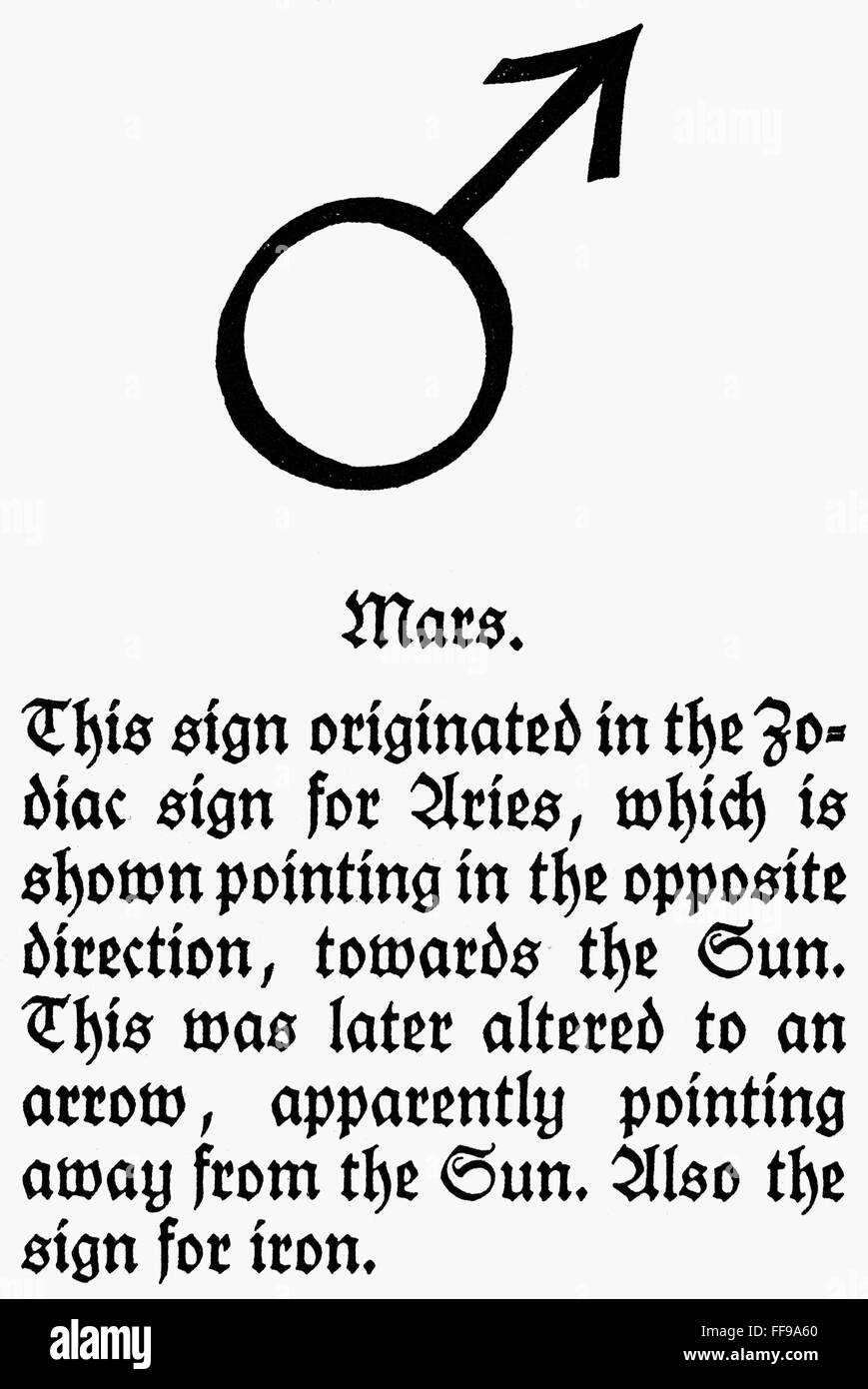 SYMBOLS: MARS. /nWoodcut by Fritz Kredel Stock Photo - Alamy