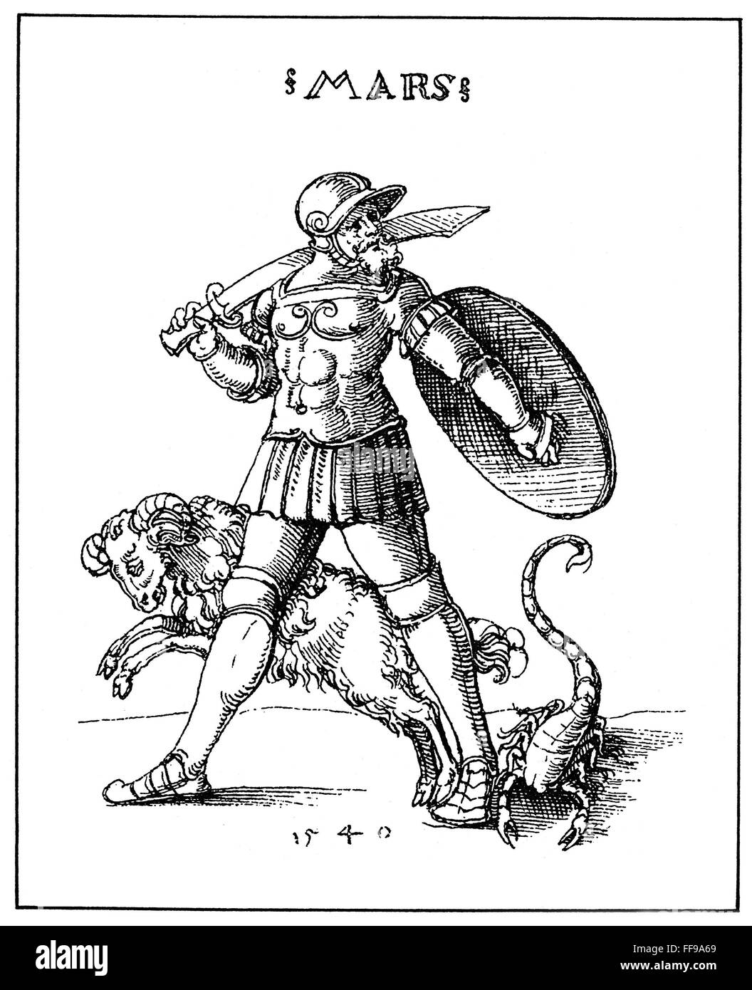 MARS, 1540. /nRoman god of war and personification of the planet Mars ...