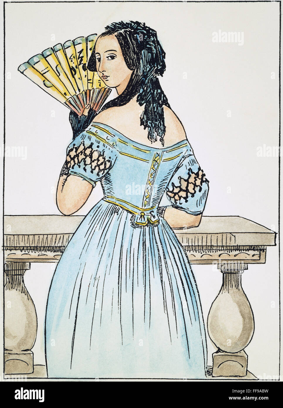 GEORGE SAND (1804-1876). /nFrench novelist: after a drawing by Alfred ...