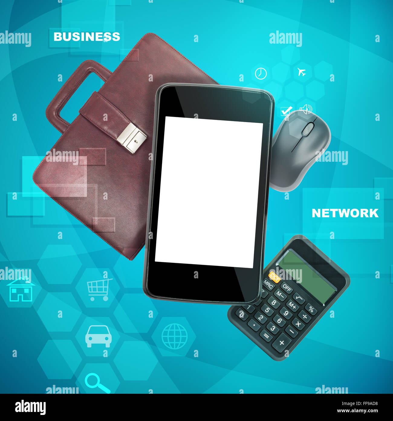 Smartphone with calculator Stock Photo - Alamy