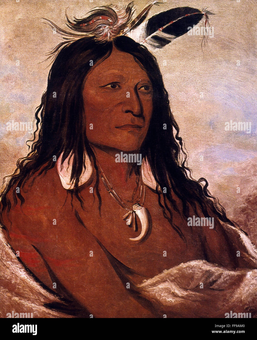 BOW & QUIVER, 1832. /nA Comanche Chief. Oil on canvas, 1832, by George ...