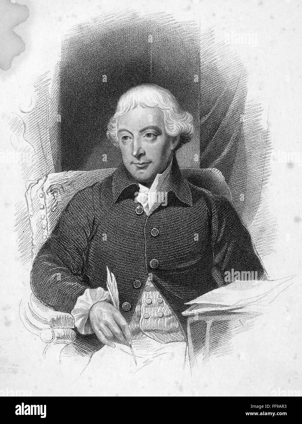 ADAM FERGUSON (1723-1816). /nScottish philosopher. Line-and-stipple ...