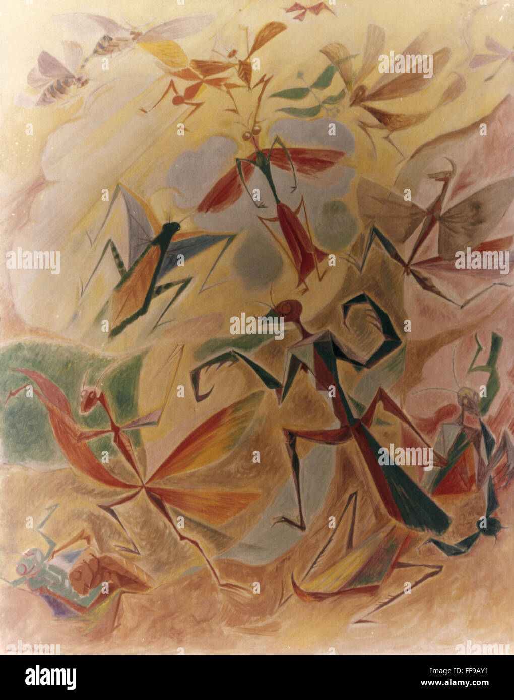 BATTLE OF INSECTS, 1935. /nOil on canvas by AndrΘ Masson Stock Photo ...