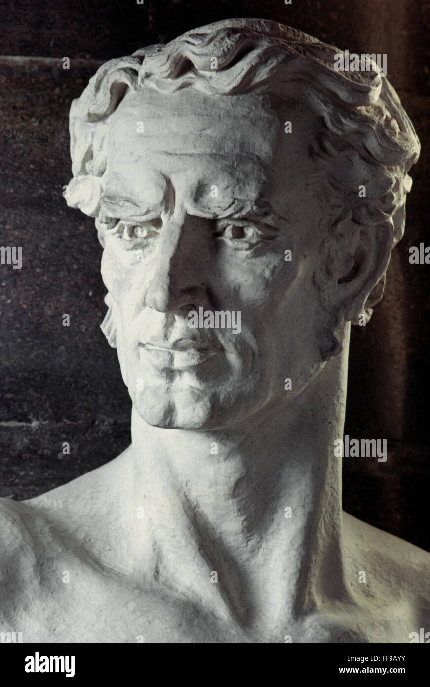 ADAM LINDSAY GORDON /n(1833-1870). Australian poet. Marble bust, 1934 ...