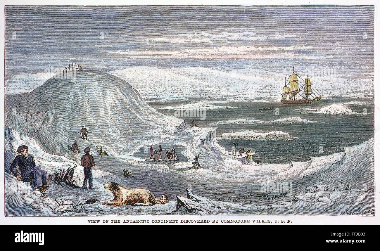 ANTARCTICA: CHARLES WILKES. /nView of the Antarctic continent ...