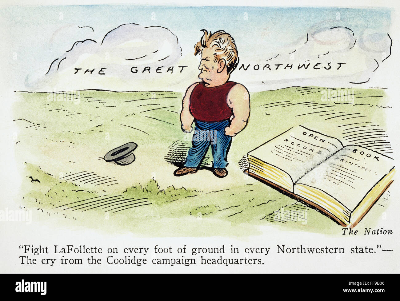 ROBERT LA FOLLETTE /n(1855-1925). American politician. Cartoon by Art ...