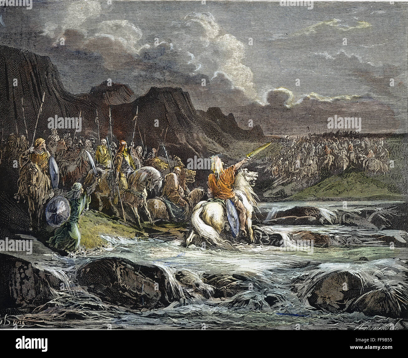 JUDAS MACCABEUS. /nPursuing Timotheus (I Maccabees 5:42). Wood ...