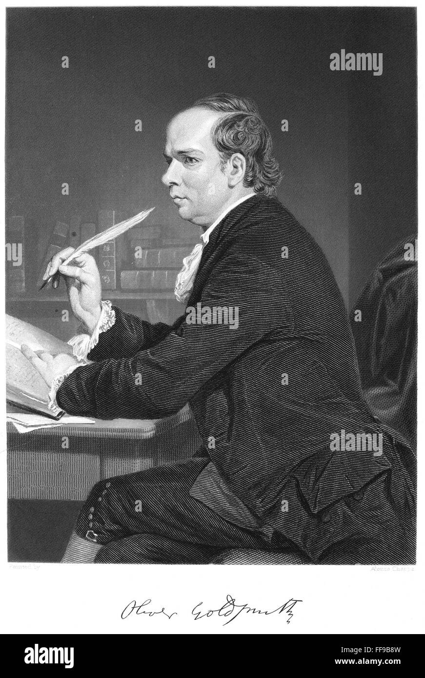 OLIVER GOLDSMITH /n(1728-1774). Anglo-Irish writer. Steel engraving ...