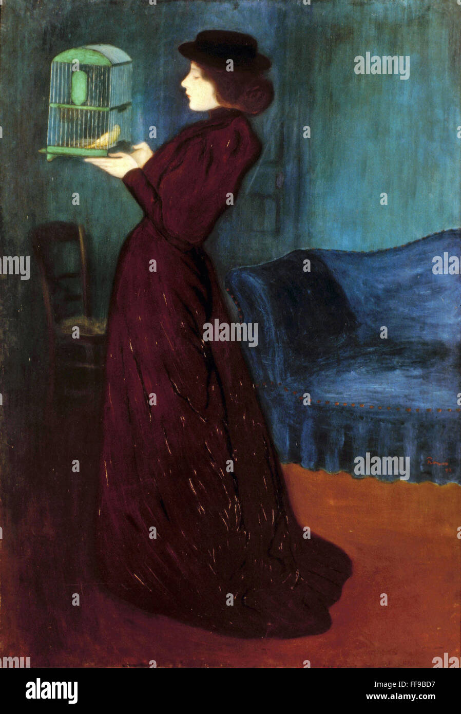 RIPPLE-RONAI: WOMAN, 1892. /nWoman at a Cage. Oil on canvas by Jozef ...