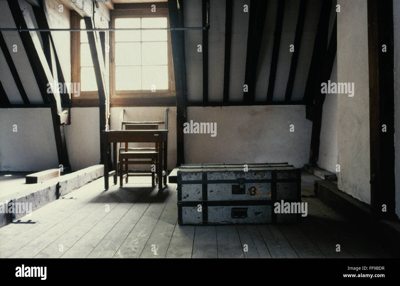 ANNE FRANK: HOUSE. /nThe attic of the Anne Frank house in Amsterdam ...