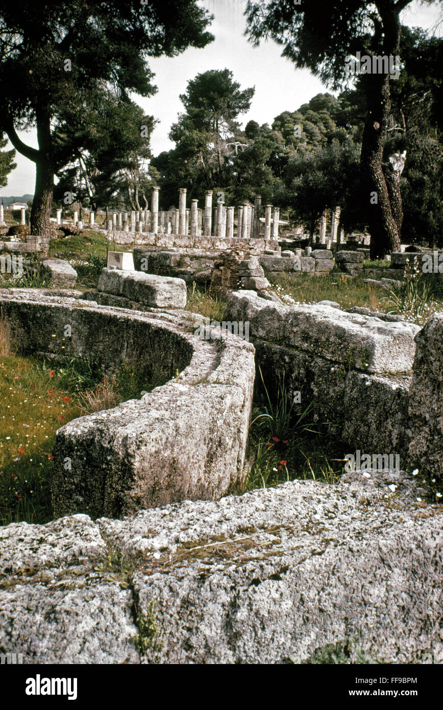 GREECE: OLYMPIA. /nThe Palaestra at Olympia, site of the Olympic Games ...