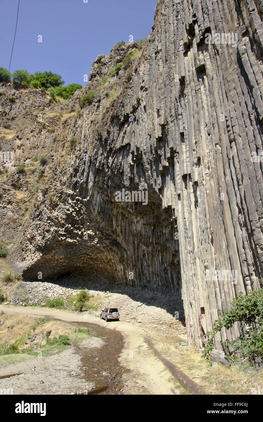 Basalt columns "Symphony of Stones" in Garnia, Armenia, Caucasus Stock ...