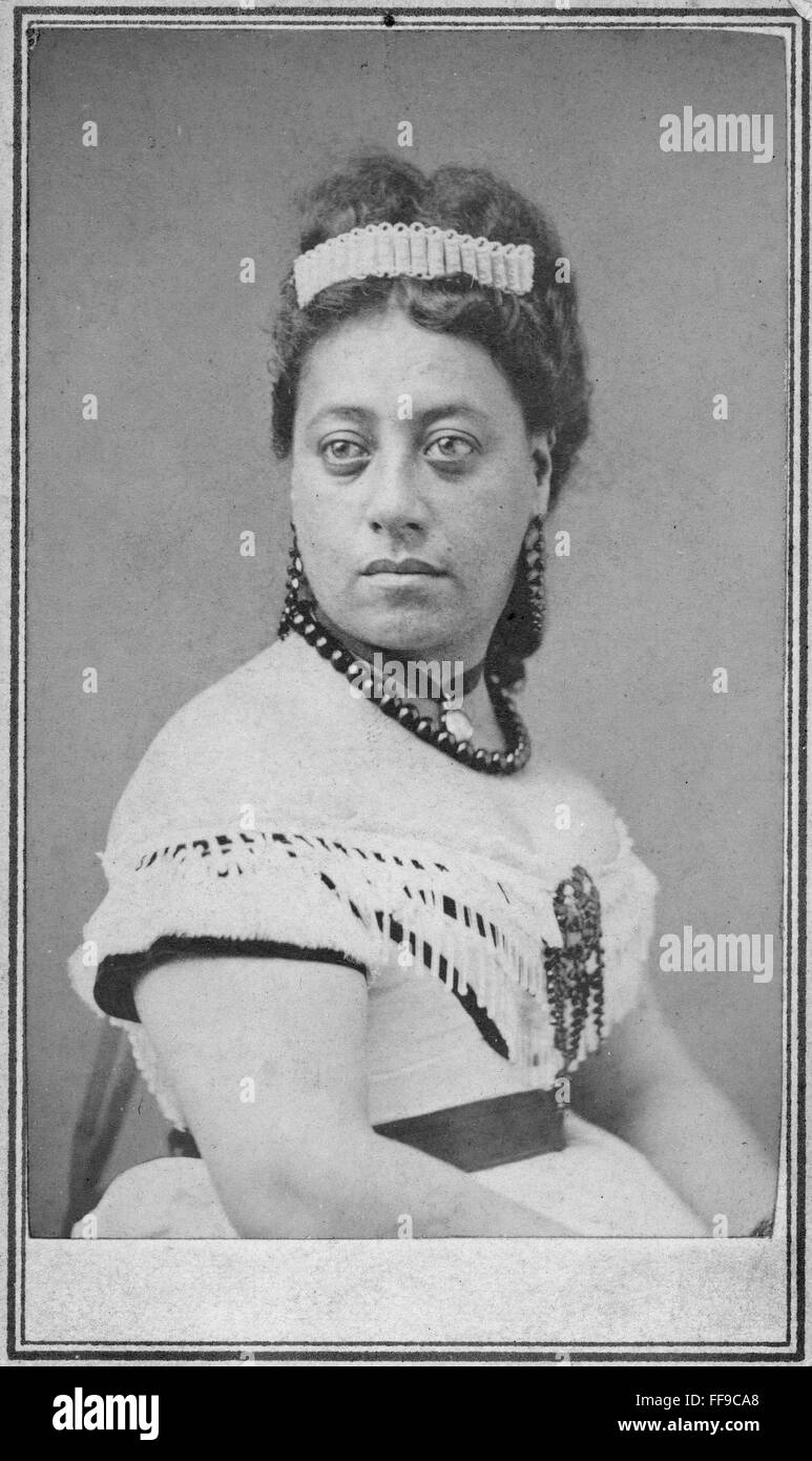 EMMA OF HAWAII (1836-1885). /nQueen of the Hawaiian Islands; consort of ...