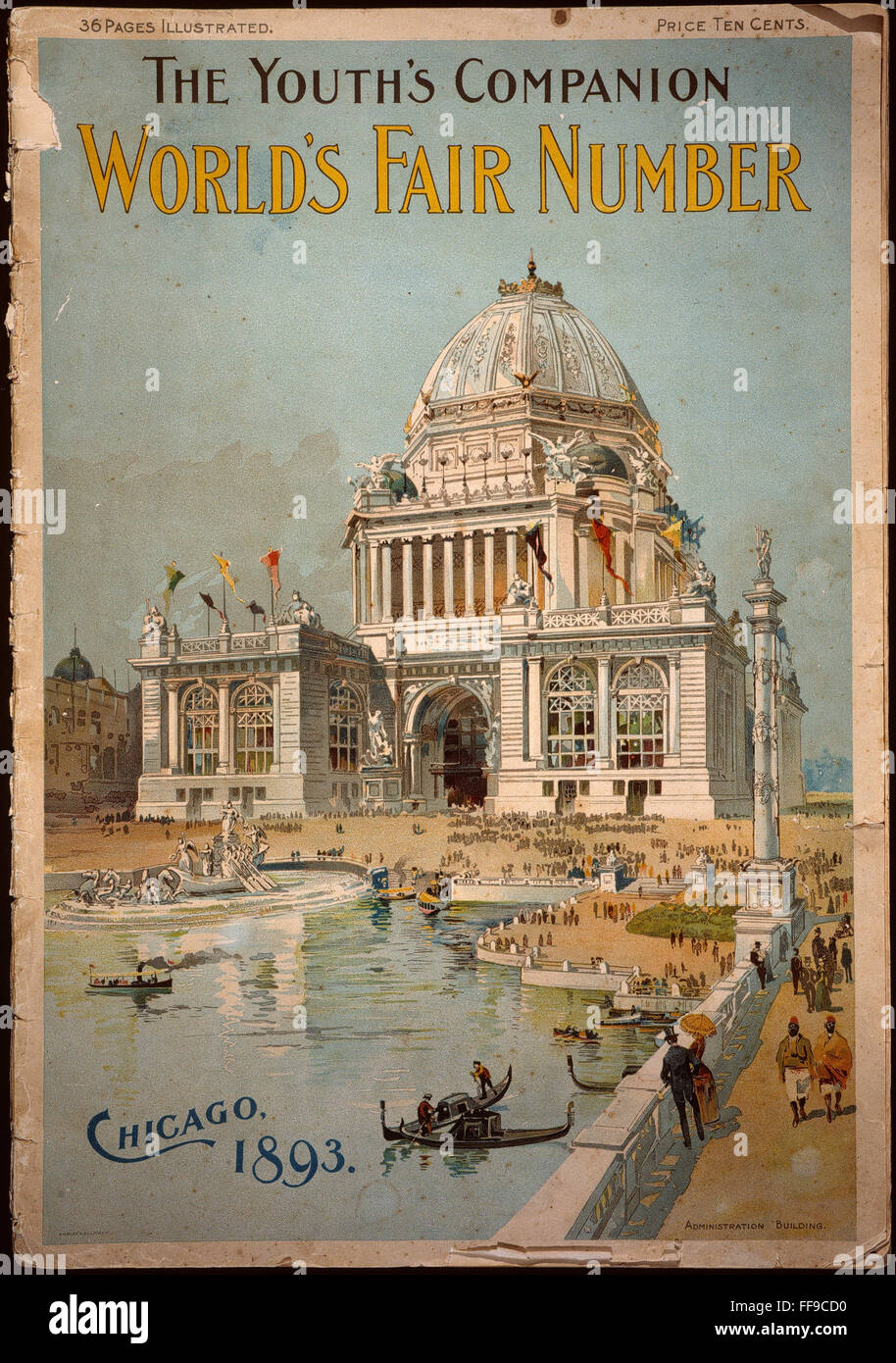 COLUMBIAN EXPOSITION, 1893. /nThe cover of The Youth's Companion, World ...