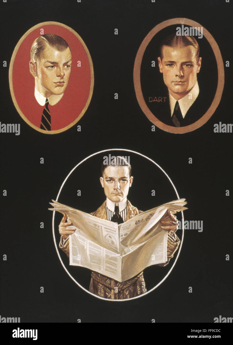 ARROW SHIRT COLLAR AD. /nAmerican advertisement by J.C. Leyendecker for ...