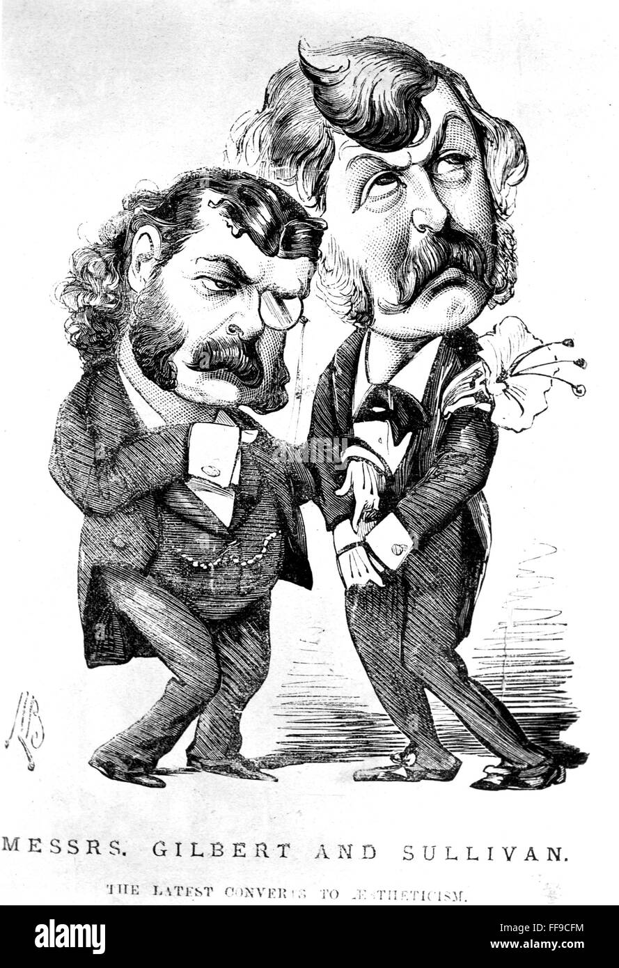 GILBERT & SULLIVAN. /nSir Arthur Sullivan (left) and Sir William ...