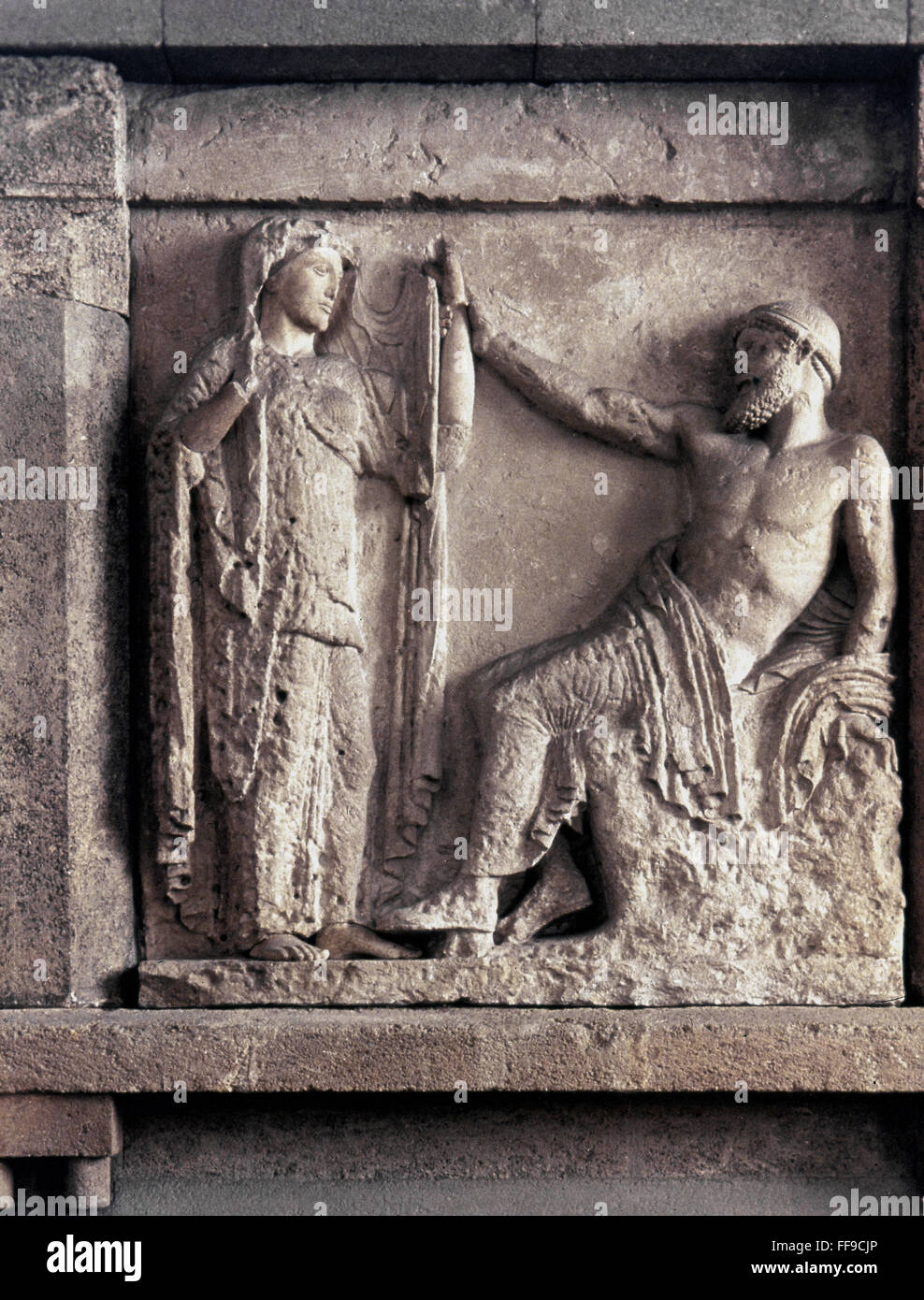 GREECE: ZEUS AND HERA. /nThe first meeting of Zeus and Hera. Metope ...