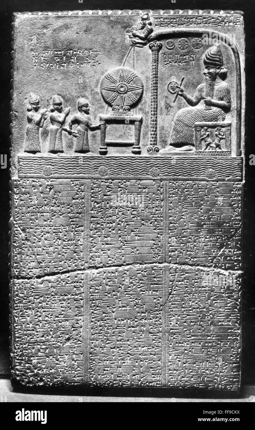 BABYLONIA: STONE TABLET. /nRecording the refoundation of the Temple of ...