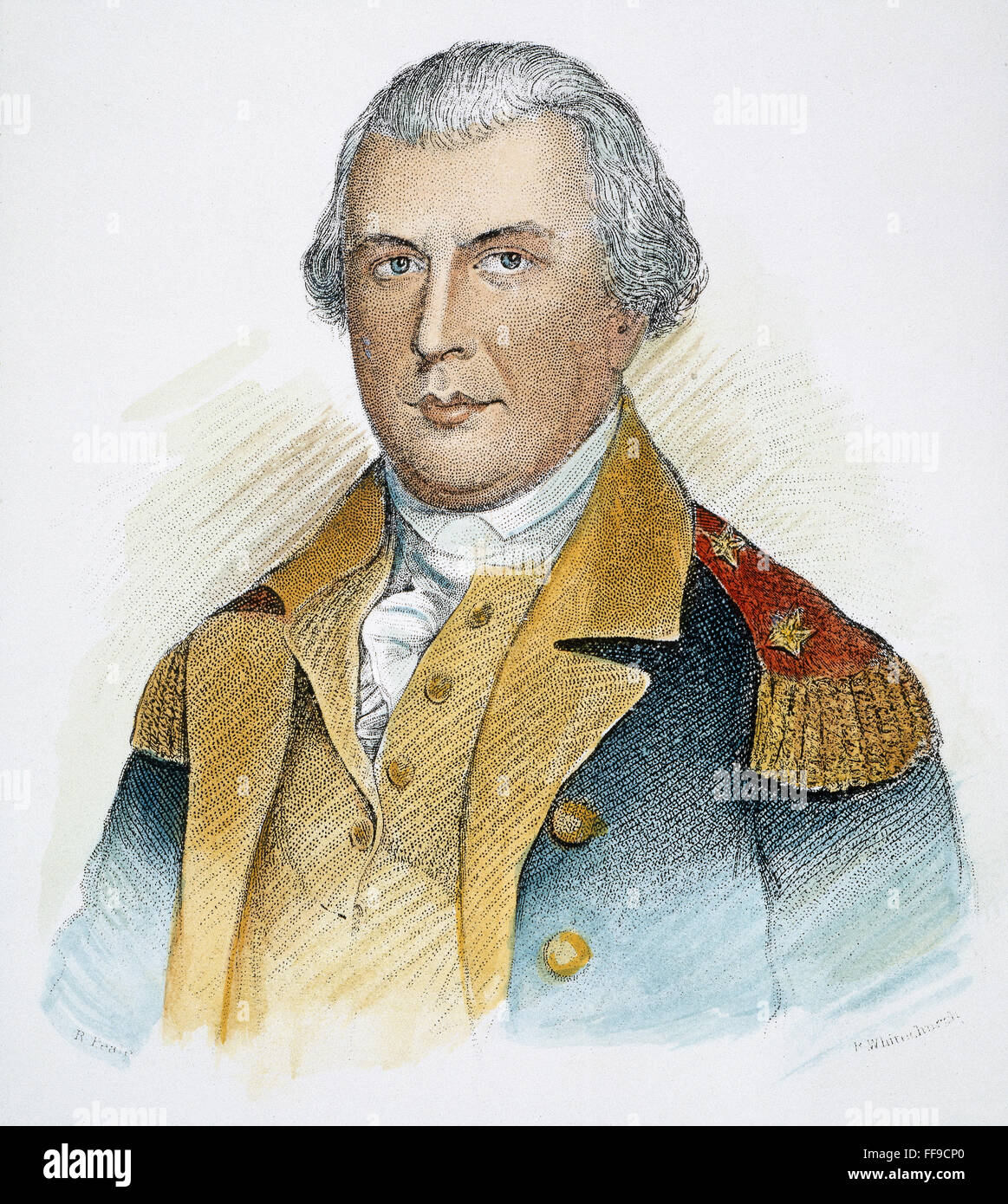 NATHANAEL GREENE /n(1742-1786). American revolutionary officer. Stipple ...