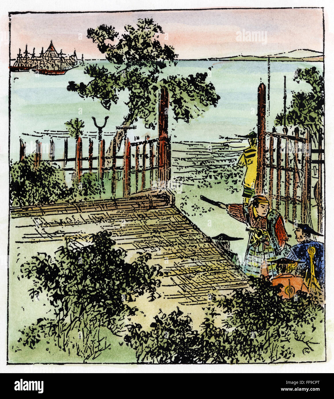 JAPAN: MATTHEW PERRY, 1853. /nThe first US naval squadron to enter Edo ...