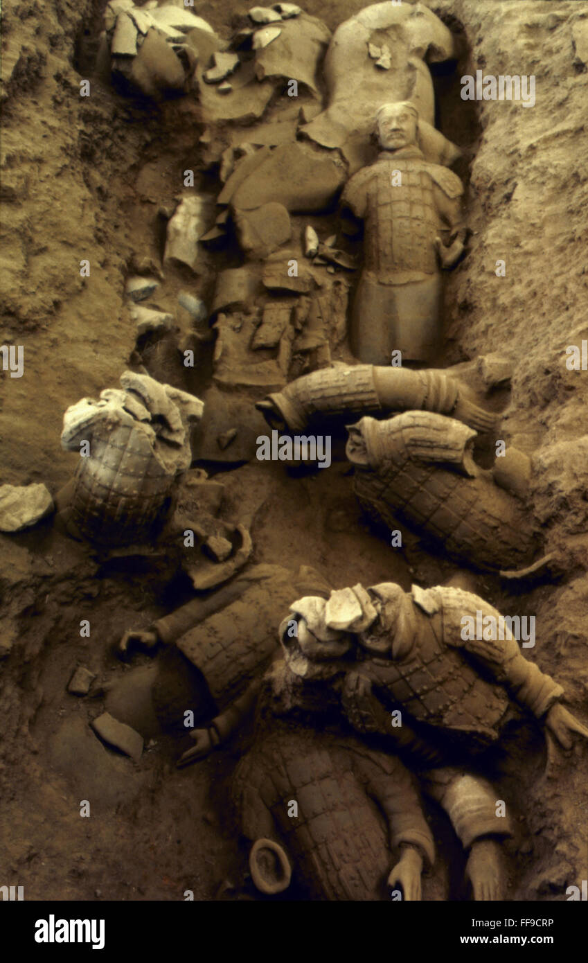 CHINA: TERRACOTTA ARMY. /nTerracotta sculptures of soldiers from the ...