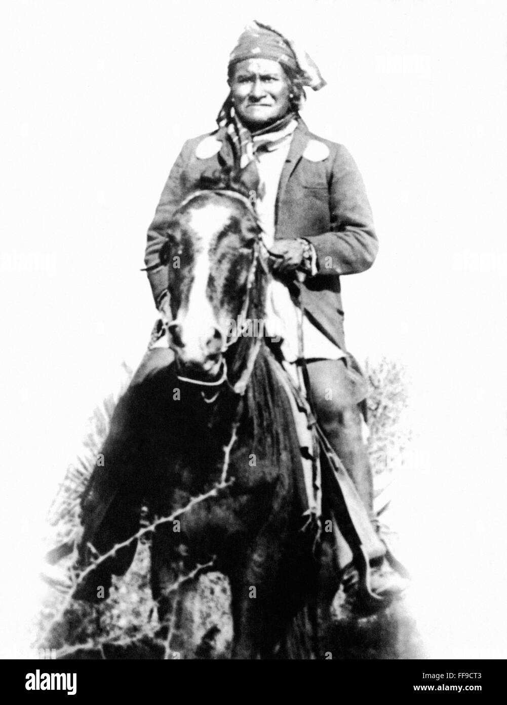 GERONIMO (1829-1909). /nAmerican Apache leader. Photographed in 1886 ...