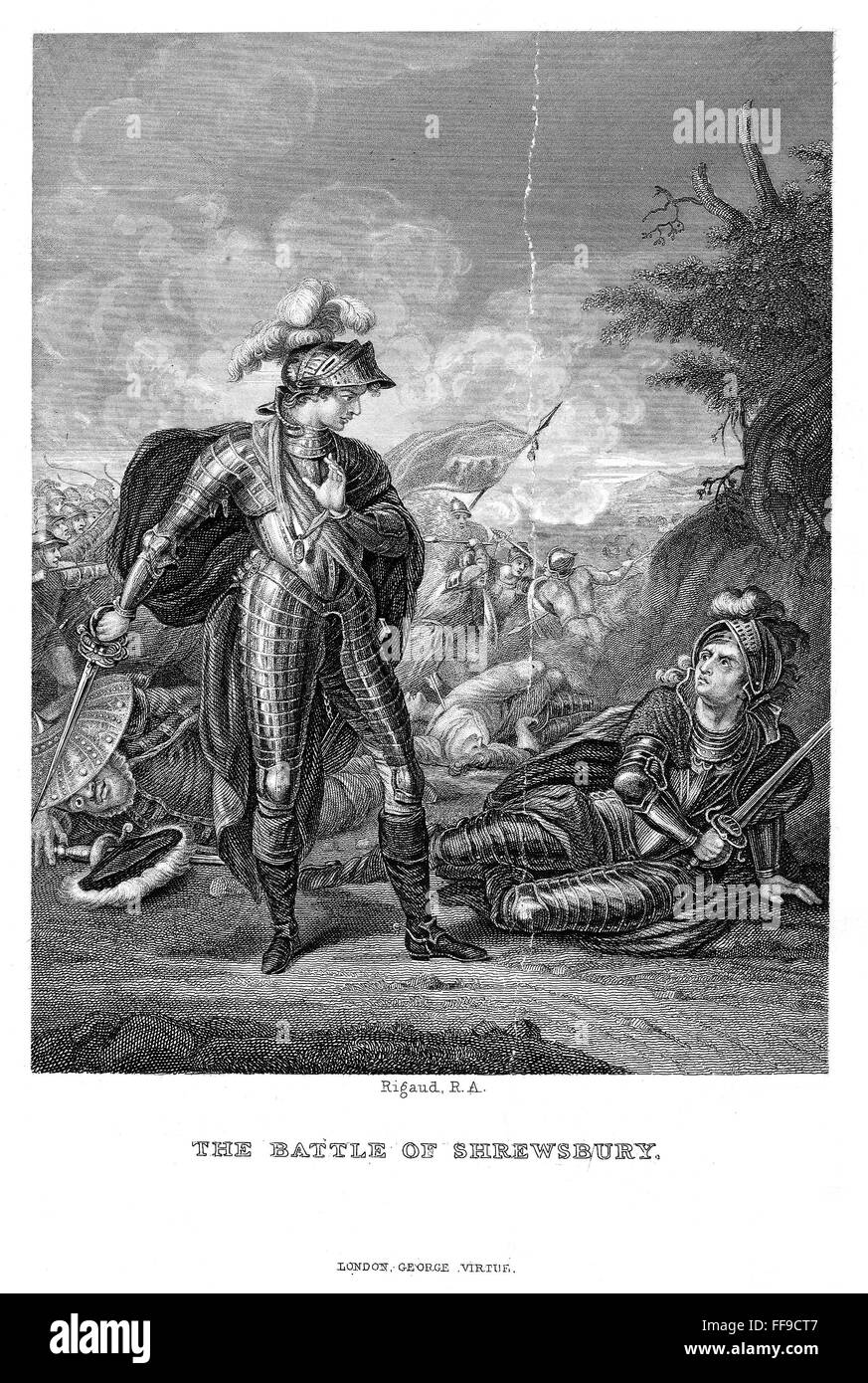 Battle Of Shrewsbury 1403 Nhenry Percy Hotspur Being Defeated By