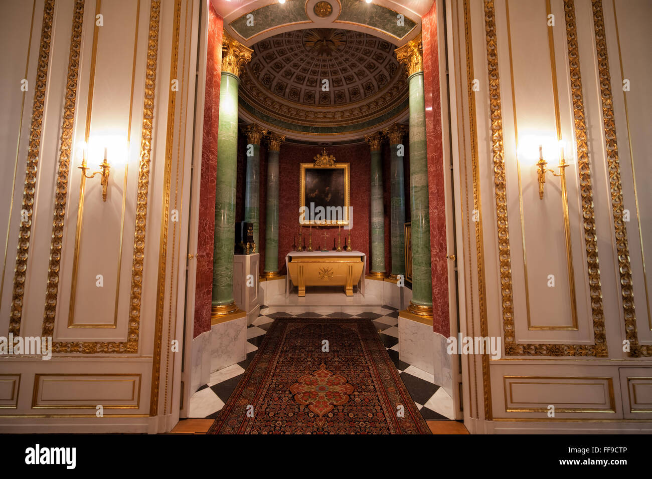 Poland, city of Warsaw, Royal Castle interior, The Small Chapel ...