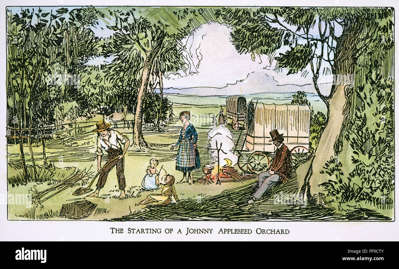 JOHN CHAPMAN (1775-1845), /nknown as 'Johny Appleseed,' showing ...