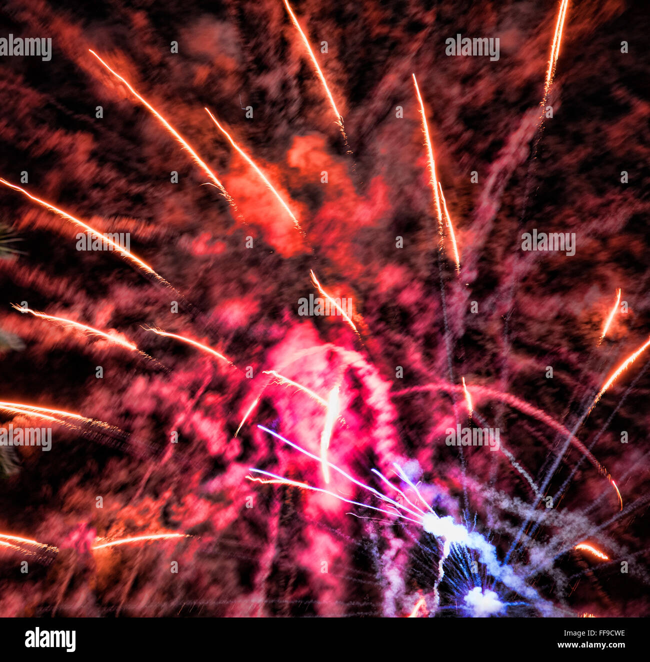 Shining fireworks lights in night hi-res stock photography and images ...