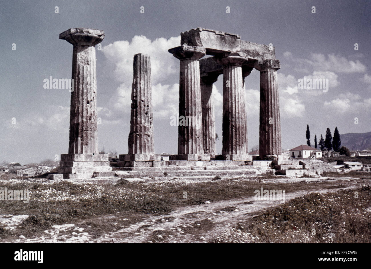 GREECE: CORINTH: /nThe Temple of Apollo Stock Photo - Alamy