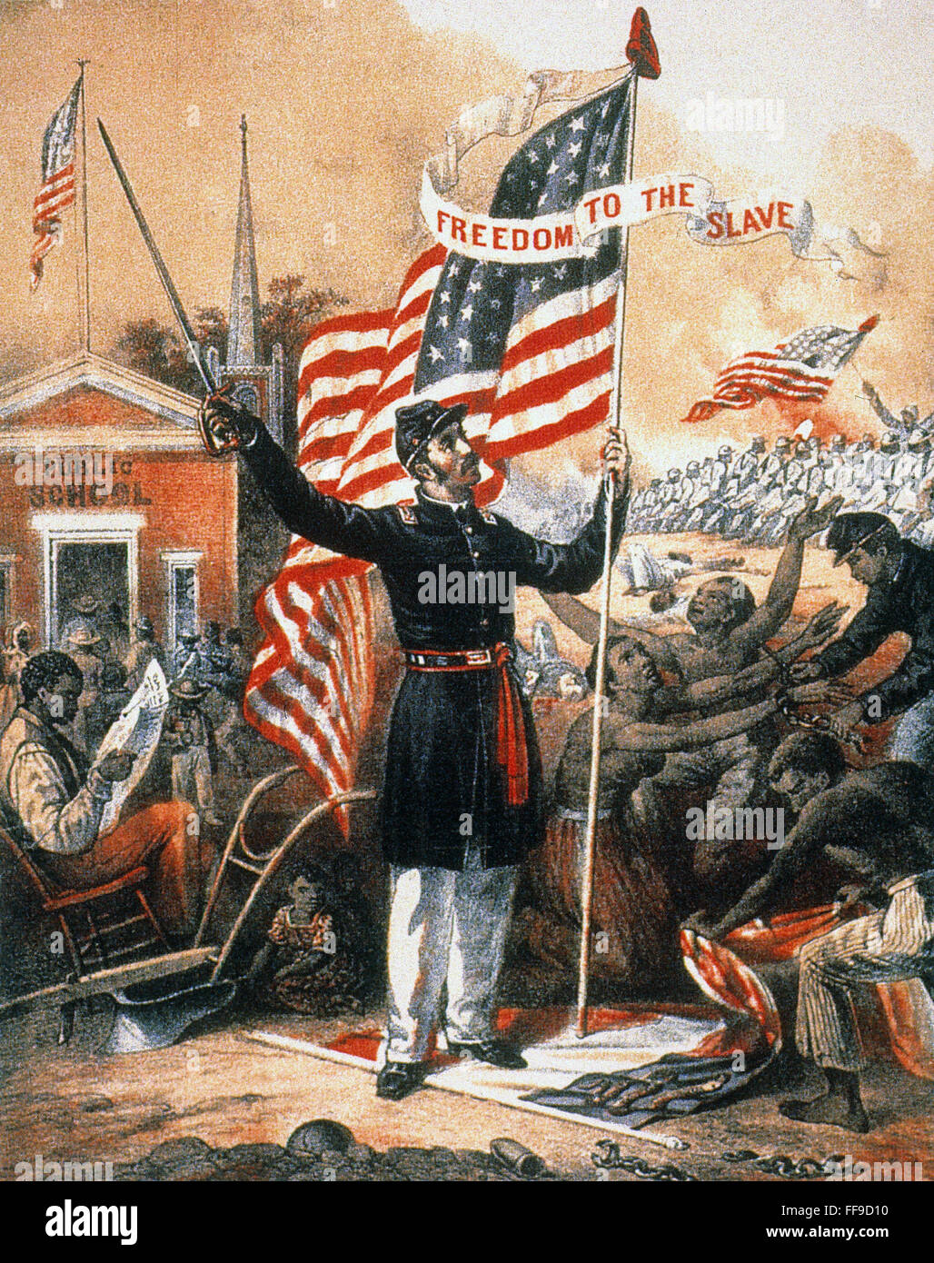 UNION RECRUITMENT, c1864. /nCivil War: Union recruitment poster aimed ...